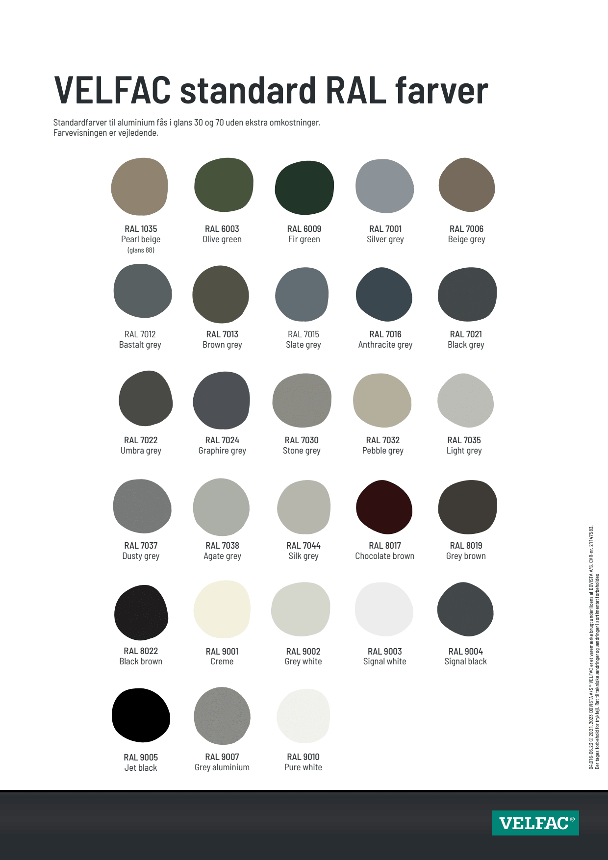 VELFAC Produktdatabase | Vinduer og døre